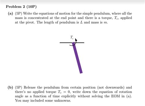 Solved Problem P A P Write The Equations Of Chegg