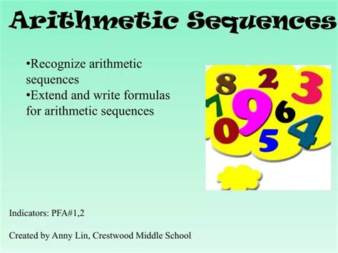 PPT Arithmetic Sequences PowerPoint Presentation Free Download ID 6832452