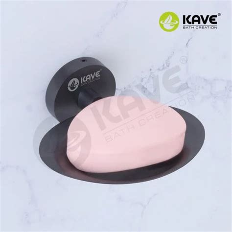 Black Matt Soap Dish Holder Stainless Steel Oval Shaped Glossy Black
