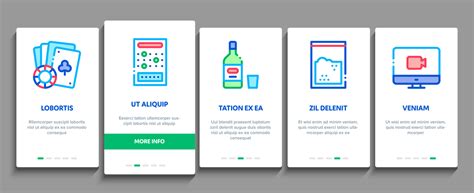Addiction Bad Habits Onboarding Elements Icons Set Vector 17335635