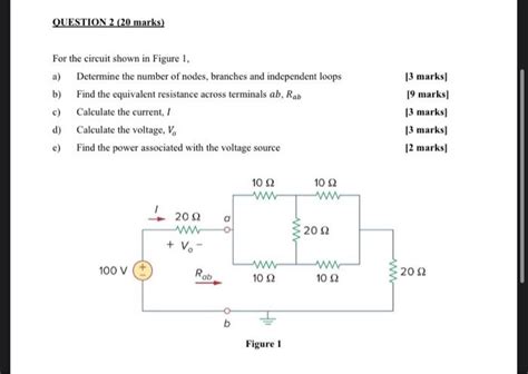 solved question 2 20 marks for the circuit shown in figure