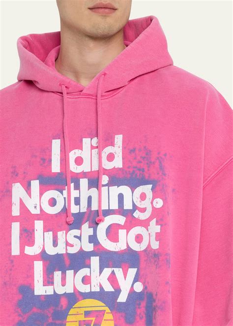 Vetements Mens I Got Lucky Washed Terry Hoodie Bergdorf Goodman