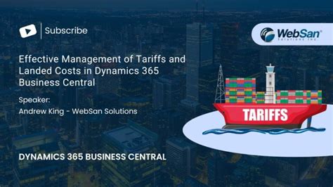 How To Handle Tariffs And Landed Costs In Dynamics 365 Business Central Rand Group