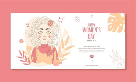 Ilustración de dibujado a mano del día internacional de la mujer