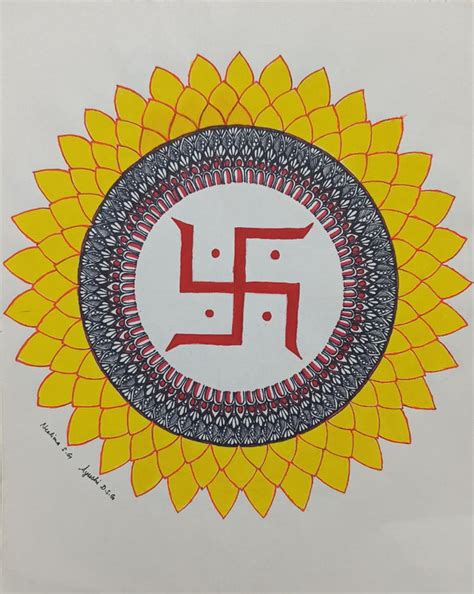 Buy The Divine And Lovely Swastik Mandala Spreading Positive Energy