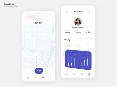 Health Tracker App UI Design SoltaniMedia By Amirhossein Soltani On