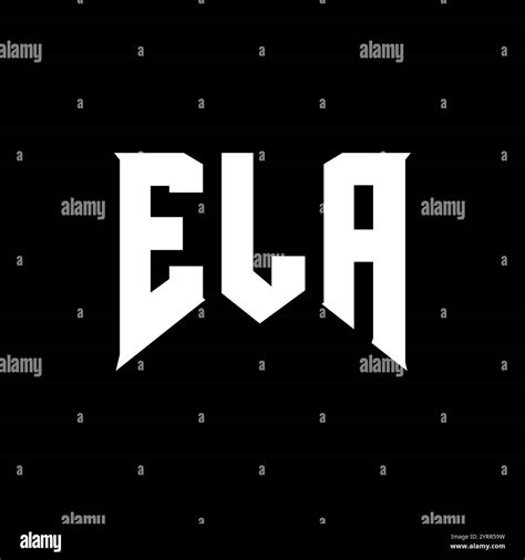 Ela Letter Logo Design For Technology Company Ela Logo Design Black