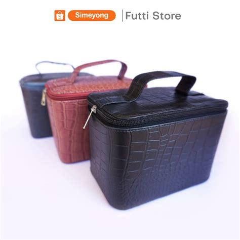 Jual Tas Kosmetik Tas Make Up Box Kosmetik Plus Kaca Beauty Case Shopee Indonesia