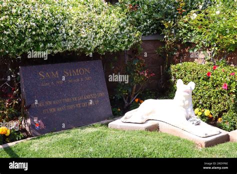 Los Angeles California SAM SIMON Grave At Pierce Brothers Westwood