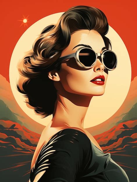 Premium Photo A Close Up Of A Woman Wearing Sunglasses And A Black