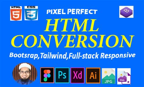 convert psd to html figma to html xd to html bootstrap responsive by