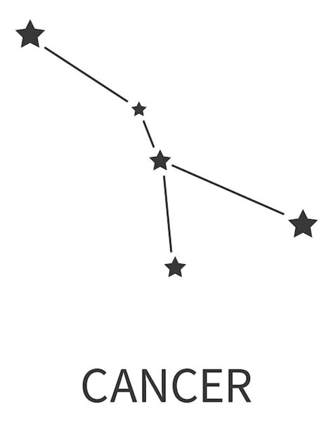 Premium Vector Cancer Constellation Symbol Space Star Zodiac Sign