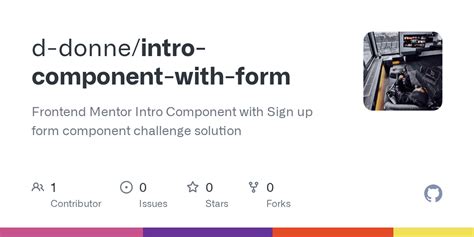 Github D Donneintro Component With Form Frontend Mentor Intro Component With Sign Up Form