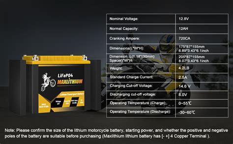 Amazon YTX L BS YTX BS V Ah A Lithium Powersports Battery With Smart BMS YTX H