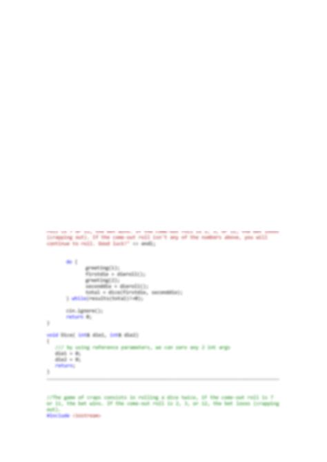 Solution Writing A Dice Rolling Function C Programming Worksheet
