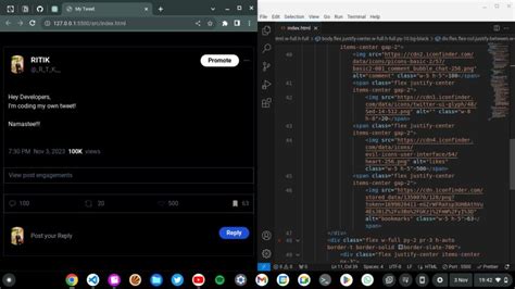 Im Coding My Own Tweet 👀 Building Just The Basic Layout Now Will Make