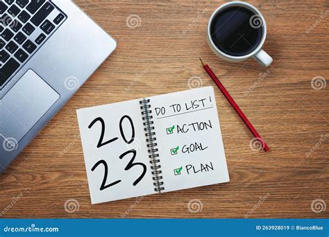 2023 Happy New Year Resolution Goal List And Plans Setting Stock Image