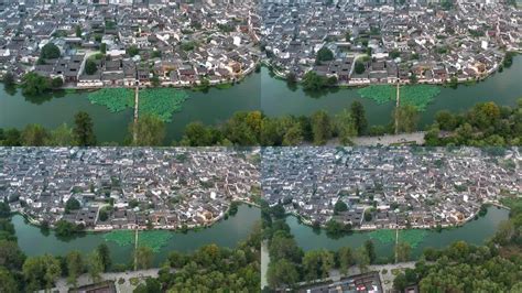 安徽省黄山市黟县宏村景区航拍风光视频素材下载编号8832516光厂vj师网
