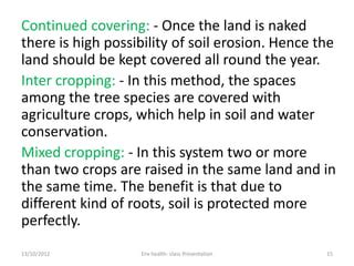 Control Of Soil Erosion PPT