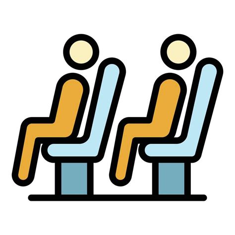 Airplane Passenger Icon Color Outline Vector 15066790 Vector Art At