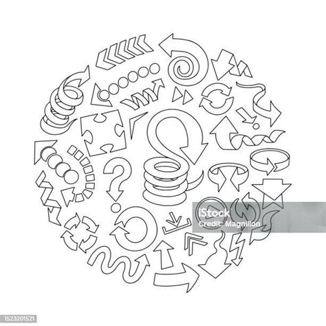 다양한 모양의 화살표 그래프에 대한 스톡 벡터 아트 및 기타 이미지 그래프 돌기 뱀 Istock
