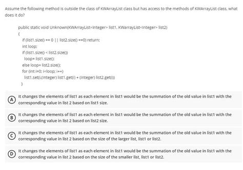 Solved Assume This Method Is Given Within The Kwlinkedlist Chegg