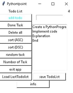 Python Tkinter Todo List Pythontpoint