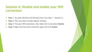 How To Fix Can T Connect To This Network Windows 10 Wifi PPTX Computer Networking Computing