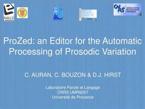 Ppt Prozed An Editor For The Automatic Processing Of Prosodic Variation Powerpoint