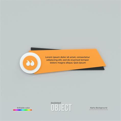 Premium Psd 3d Rendering Quote Frames Box Blank Templates Realistic