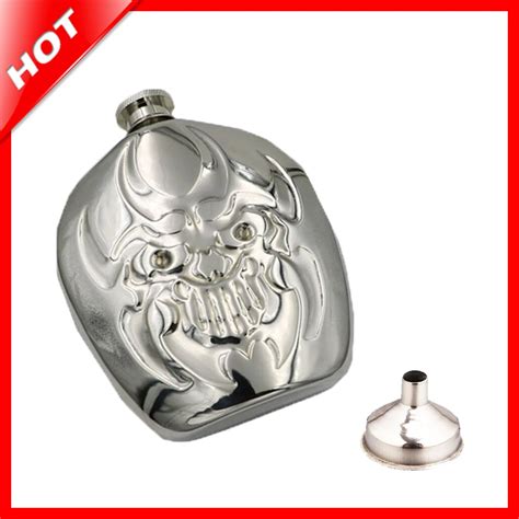 Brand Creative Ghost Stainless Steel Hip Flask 7 Oz Drinkware Whiskey