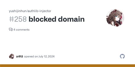 Blocked Domain · Issue 258 · Yushijinhunauthlib Injector · Github