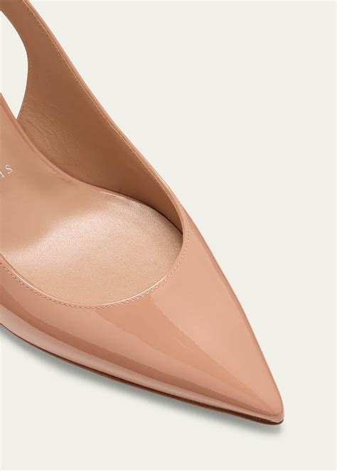 Christian Louboutin Hot Chick Patent Red Sole Slingback Pumps