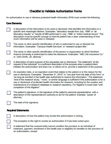 Free 25 Authorization Checklist Samples In Pdf Ms Word