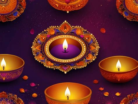 A Wallpaper With Candles And A Purple Background With The Words The