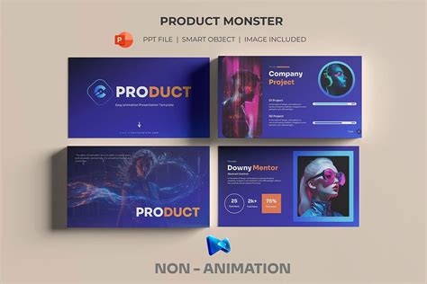 Product Monster PowerPoint Presentation Template Design Cuts
