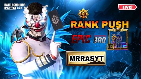 🔴bgmi Live Stream Rank Push Conqueror 🔴 Youtube
