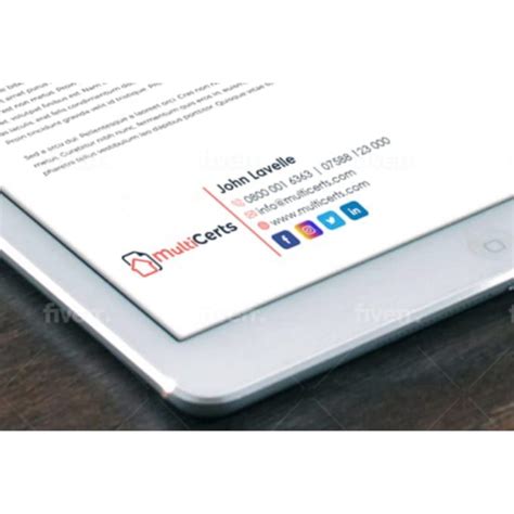 Create World Class Clickable Email Signature By Aneesha155 Fiverr