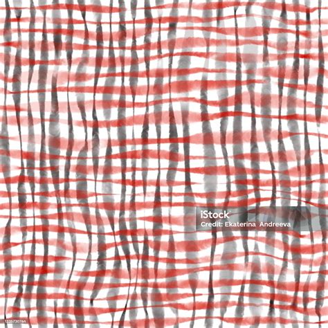 수평 및 수직 라인의 수채화 원활한 버팔로 패턴이 체크에 결합됩니다 흰색에 두껍고 얇은 빨간색과 검은 색 라인의 격자 무늬 체크 무늬 질감 식탁보 직물 벽지에 대한 추세