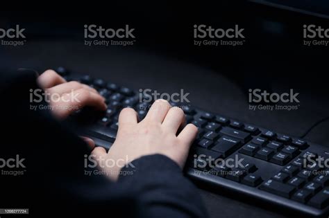 Closeup Of The Hackers Hands Coding On Laptop Typing Program Code On