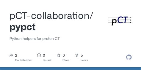 GitHub PCT Collaboration Pypct Python Helpers For Proton CT