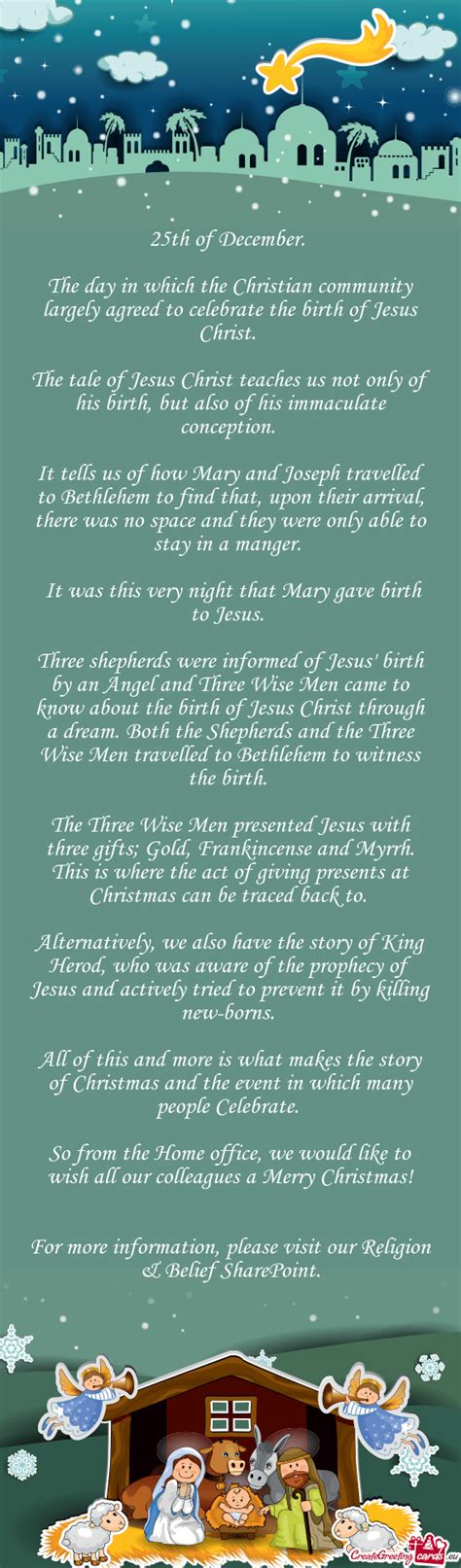 It Tells Us Of How Mary And Joseph Travelled To Bethlehem To Find That