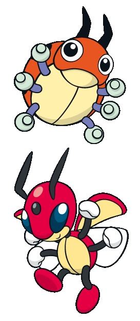 Ledyba Ledian 165 166 Evolution Pokemon Manga Anime Pikachu