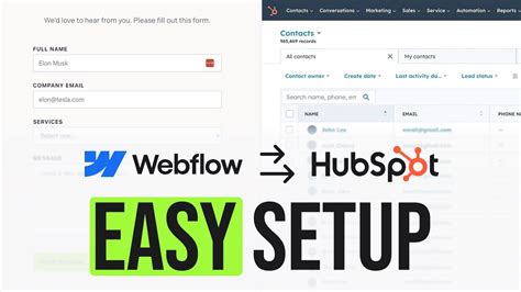 How To Integrate Webflow Forms With Hubspot For Free Youtube