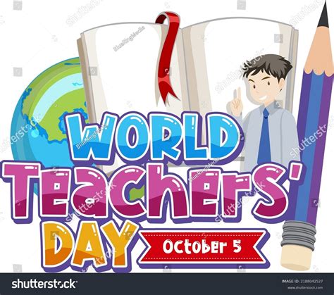 World Teachers Day Logo Banner Design Stock Vector Royalty Free