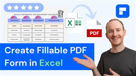 How to Create Fillable PDF Form in Excel - YouTube
