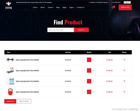Html5期末大作业：体育健身运动网页设计——健身俱乐部健身器材网站模板24页 Htmlcssjavascript 学生dw网页设计作业成品 Web课程设计网页规划与设计h5网页综合