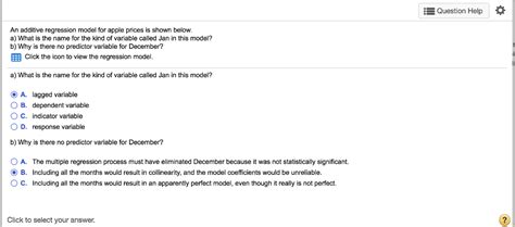 An Additive Regression Model For Apple Prices Is