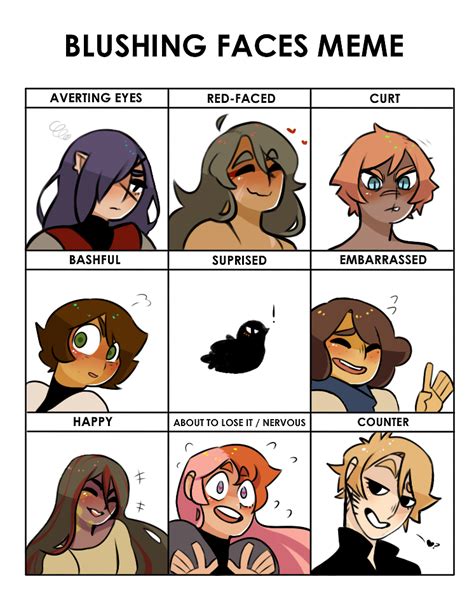 Blush Meme Template