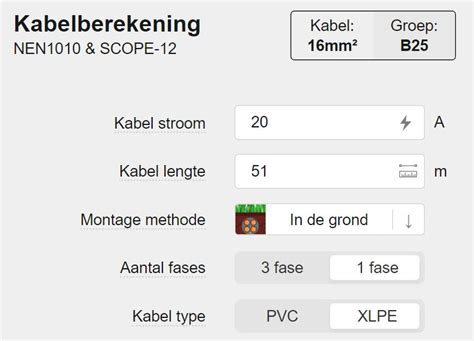 DC Kabel Dikte Berekenen PV Calculator